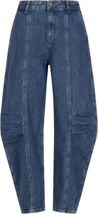 Rotate Rotate Birger Christensen, Femme, Jeans, Bleu, Taille: 38 FR Cargo Denim Pants