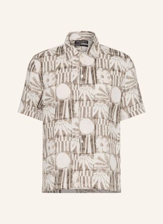 Marc O'Polo Marc Opolo Kurzarm-Hemd Regular Fit Aus Leinen braun
