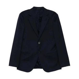 Giorgio Armani Einknopf-Blazer aus Wolle - - Jackets - Herren - Blau - L