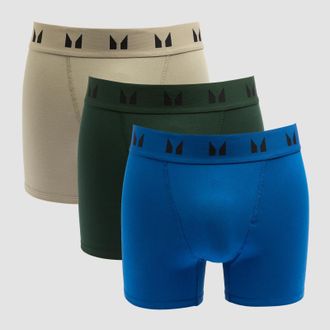 MyProtein MP Herren Boxershorts (3er-Packung) - Dunkles Smaragdgr&uuml;n/Dunkles Salbeigr&uuml;n/Echtblau - XS