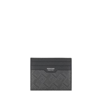 Ferragamo Graues Kalbsleder Bos Taurus Wallet