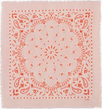 Kujten Grand bandana cachemire bicolore imprim&eacute; - Grand Bandana Hachiko Bico