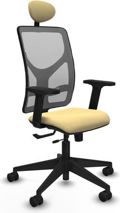 Piqueras y Crespo Drehstuhl f&uuml;r den Schreibtisch mit 2D-Armen, h&ouml;henverstellbare Lendenwirbelst&uuml;tze und festes Kopfteil, ausgestattet mit Syncro/Traslack und Schneidesc