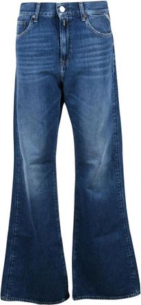 Replay Becka Wide Jeans - Femme - Jeans - Bleu - Taille: W28
