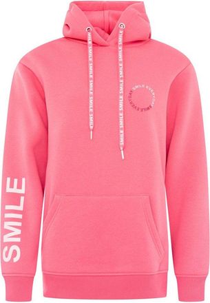 Zwillingsherz Hoodie SMILE & LAUGH Print am Arm und Brust, Kapuze mit bedruckter Kordel, K&auml;ngurutasche