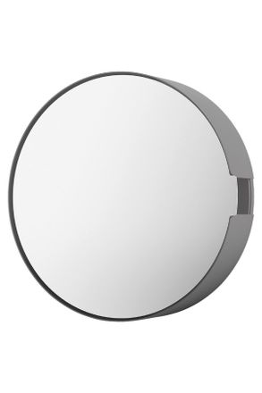 Zack Schl&uuml;sselkasten, Schwarz, Metall, Glas, 28x28x7 cm, Spiegelfront, Garderobe, Schl&uuml;sselboards & -k&auml;sten