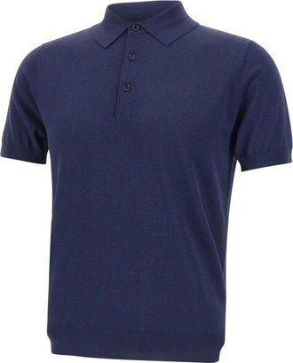 KANGRA Homme, Tops, Bleu, Taille: S Polo en Viscose et Coton