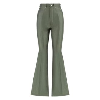Rick Owens Leinenmischungshose mit Taschen - - Trousers - Damen - Gr&uuml;n - W27