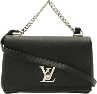 Louis Vuitton Sac bandouli&egrave;re Lockme II en cuir de veau pr&eacute;-poss&eacute;d&eacute; - Femme - Pre-owned - Noir - Taille: ONE Size