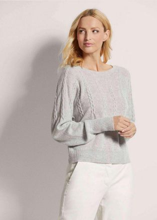 Madeleine Strickpullover Rundhals-Pullover mit Zopfmuster