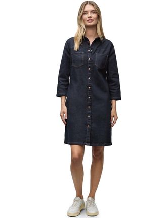 Street One Damen 1408987 Denim Kleid im Rinsed-Look, Rinse Blue Washed, 36