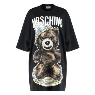 Moschino Femme, Robes, Noir, Taille: 38 FR Mini Robe en Coton