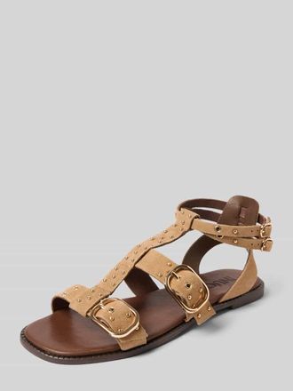 Inuovo Sandalen aus reinem Leder mit Nietenbesatz