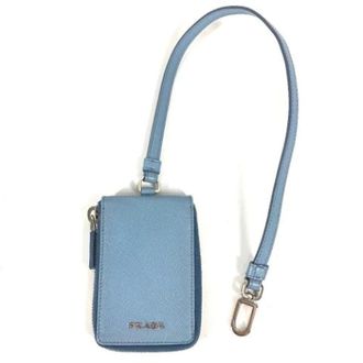 Prada Porte-cl&eacute;s en cuir Pre-owned - Femme - Pre-owned - Bleu - Taille: ONE Size