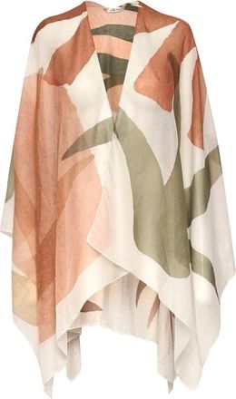 Cream Femme, Vestes, Multicolore, Taille: ONE Size Poncho à imprimé ethnique palmier