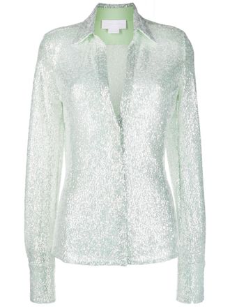 Genny chemise &agrave; effet m&eacute;tallis&eacute; - Vert