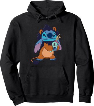 Disney Stitch in Scar Costume Halloween Disney Villains Pullover Hoodie