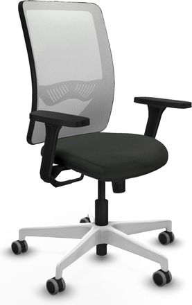 Piqueras y Crespo Schreibtischstuhl mit Armlehnen, schwarz, h&ouml;henverstellbare Lendenwirbelst&uuml;tze, ausgestattet mit 3 Positionen und Schneidschaum, Rollen 65 mm, Parkett