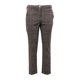 Jacob Cohen Grau/Blau Karierte Hose Marina Modell - - Trousers - Damen - Grau - W27