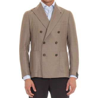 Tagliatore Doppelreihige Jacke - - Jackets - Herren - Braun - XL
