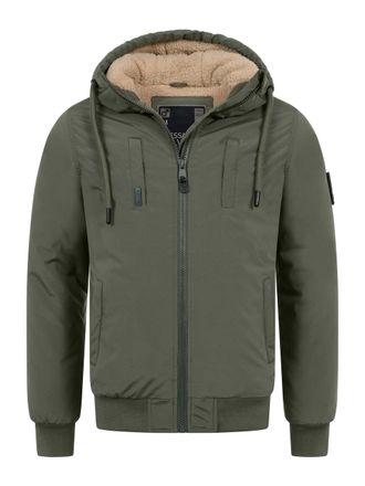Alessandro Salvarini Herren-Winterjacke AS-431, teddygef&uuml;ttert mit Kapuze und Taschen - Gr&uuml;n