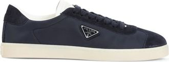 Prada Low-Top Sneaker - Blue Sneakers With Textured Detailing - Gr. 6_5 - in Blau - für Damen