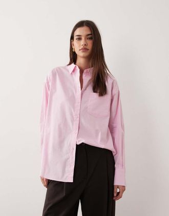 Jack & Jones Jamie - Chemise oversize en popeline - Rose