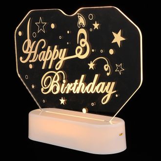 SOLUSTRE Geburtstags Lichterkette LED Happy Birthday Buchstabenlicht Warmwei&szlig; Robuste Geburtstagsdeko f&uuml;r Kinderzimmer und Party Tragbares Leuchtschild ohne Ba
