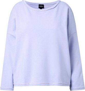 Ulla Popken Sweatshirt Sweatshirt Rollkanten Oversized Rundhals Langarm