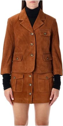 The Garment Femme, Vestes, Brun, Taille: 36 FR Veste Ajust&eacute;e en Daim