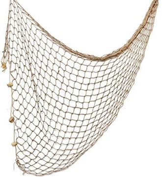 BESPORTBLE Filet de p&ecirc;che naturel d&eacute;coratif - Net - D&eacute;coration murale en maille pour fond de salon - D&eacute;coration murale