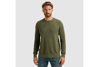 PME Legend Rundhalspullover mit Logo Stickerei