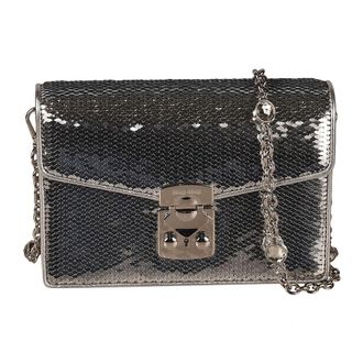 Miu Miu Metallic Flap Chain Schultertasche - - Bags - Damen - Grau - ONE SIZE