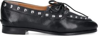 Bally Pointed Toe Slip-On Moccasins With Lace Closure - Gr. 36,5 (EU) - in Schwarz