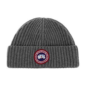 Canada Goose Kaschmir-Mischung Rippstrick-M&uuml;tze - - Accessories - unisex - Grau - ONE SIZE