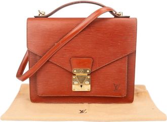 Louis Vuitton Crossbody Bags - Louis Vuitton Cognac Epi Leather Monceau Handbag - Gr. unisize - in Braun - für Damen