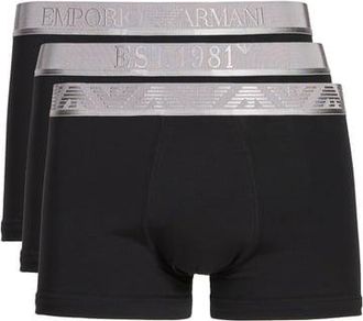 Emporio Armani Lot de trois boxers en coton m&eacute;lang&eacute;