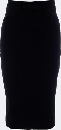 Max Mara Bleistiftrock Elegante aus Baumwollsamt