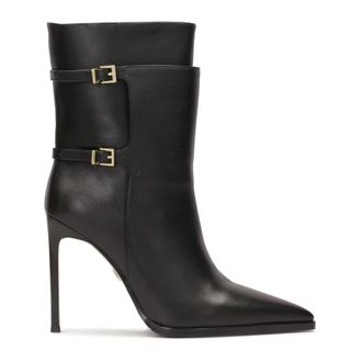 Kazar Schwarze Stiefel mit original Obermaterial mit Schnallen - - Shoes - Damen - Schwarzk - 41 EU