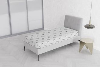 Italian Bed Linen MB Home Italy, Matratze Abdeckung, Polyester + Carbon, Kohle, Einzelne 90x200 cm