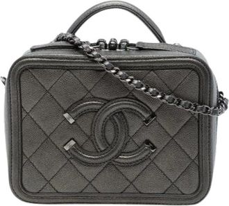 Chanel Pre-owned Filigree Vanity Case - Femme - Pre-owned - Gris - Taille: ONE Size