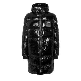 Plein Sport Homme, Vestes, Noir, Taille: L Longue Doudoune en Nylon