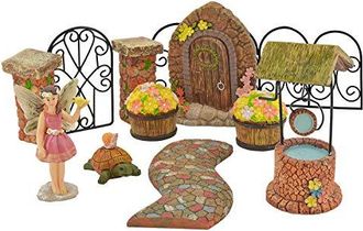 Arcadia Garden Products Pebble Lane Polyresin Feengarten-Set (11-teilig)