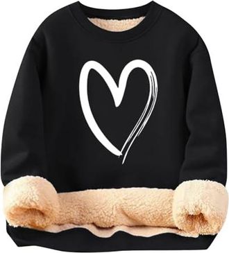 Generic Sweat &agrave; capuche pour femme avec imprim&eacute; dr&ocirc;le, sweat-shirt doubl&eacute; en peluche, pull &agrave; manches longues, &eacute;pais et chaud, pour lhiver - Veste de surv&ecirc;teme