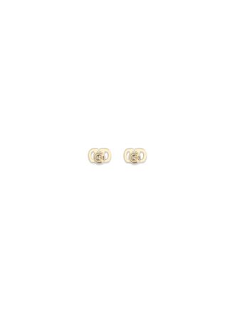 Valentino Garavani Womens Earrings Vlogo Signature Gold-Crystal Brass Gold/crystal
