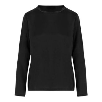F.it Stretch Silk Pullover - - Knitwear - Damen - Schwarzk - 3XL