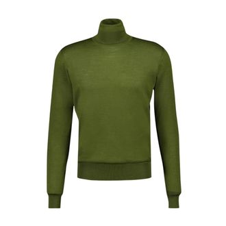 Saint Laurent Rollkragenpullover - - Knitwear - Herren - Gr&uuml;n - M
