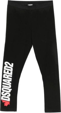 Dsquared2 Femme, Pantalons, Noir, Taille: 42 FR Leggings &agrave; ceinture logo