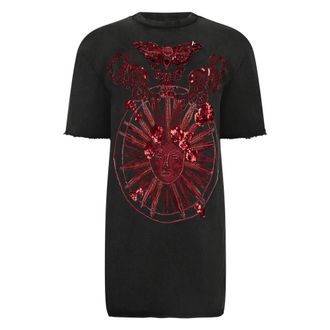 Philipp Plein Femme, Robes, Noir, Taille: 38 FR Robe T-shirt Dos Nu Tatouage Papillon