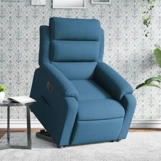 vidaXL Vidaxl - Fauteuil inclinable électrique bleu velours